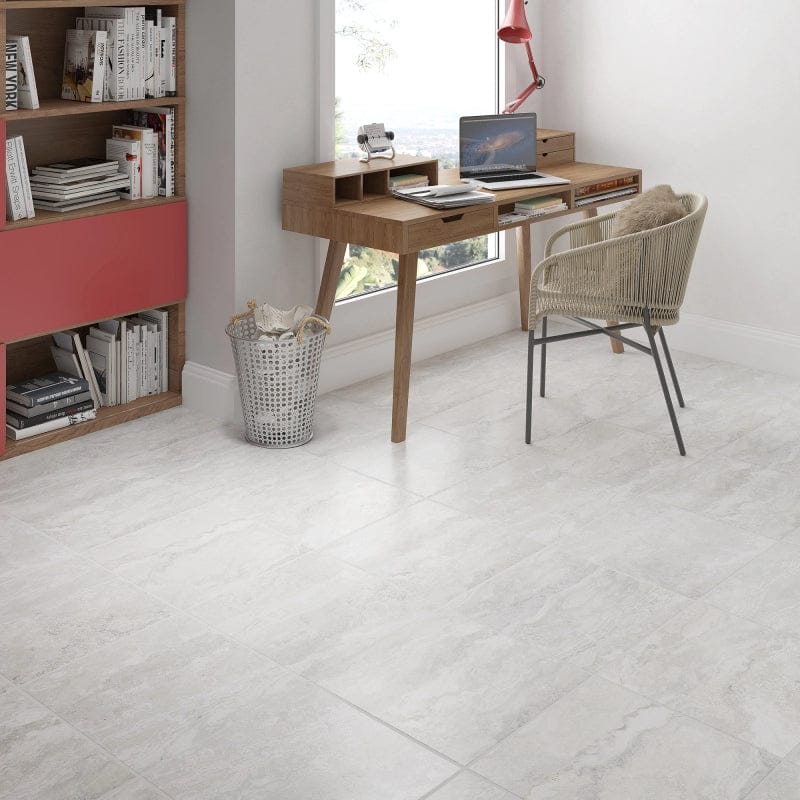 London Gray Ceramic Floor and Wall Tile 18" X 18" — Greenwood Plaza
